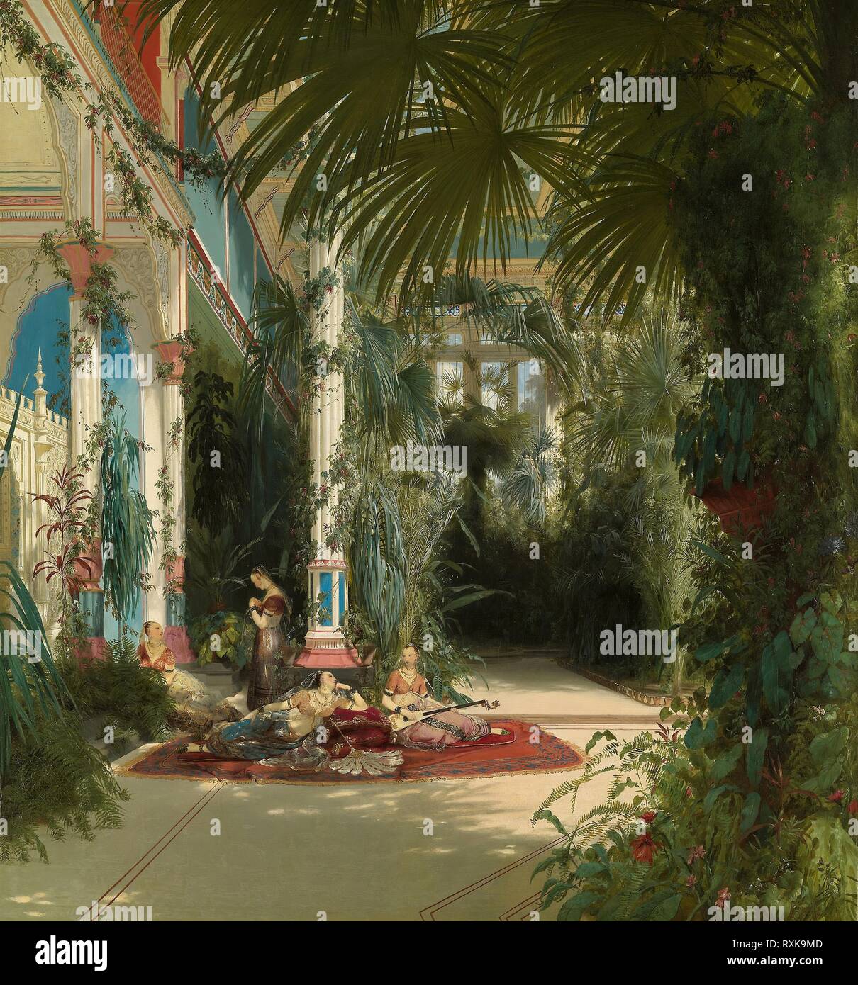The Interior of the Palm House on the Pfaueninsel Near Potsdam. Carl ...