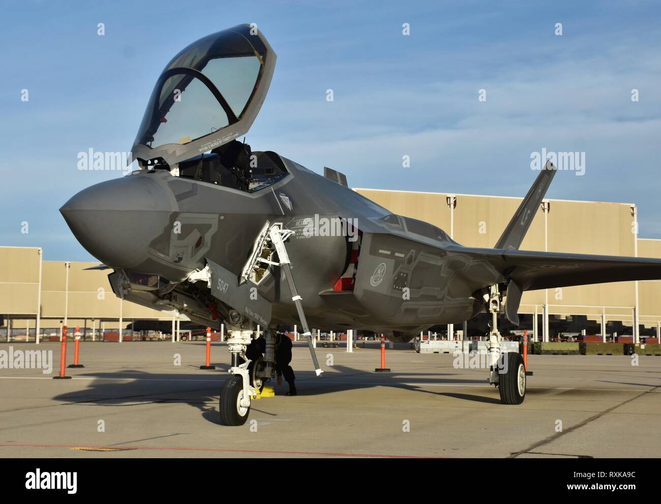 A U.S. Air Force F-35 Joint Strike Fighter (Lightning II) jet at Davis ...