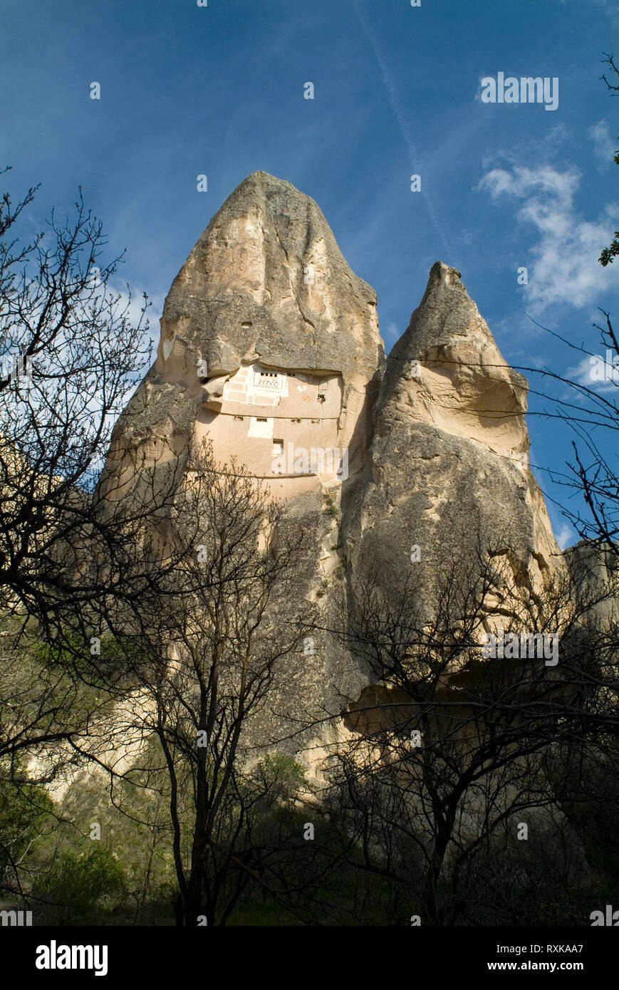 A fairy chimney near the village of Göreme in Cappadocia, Turkey ...