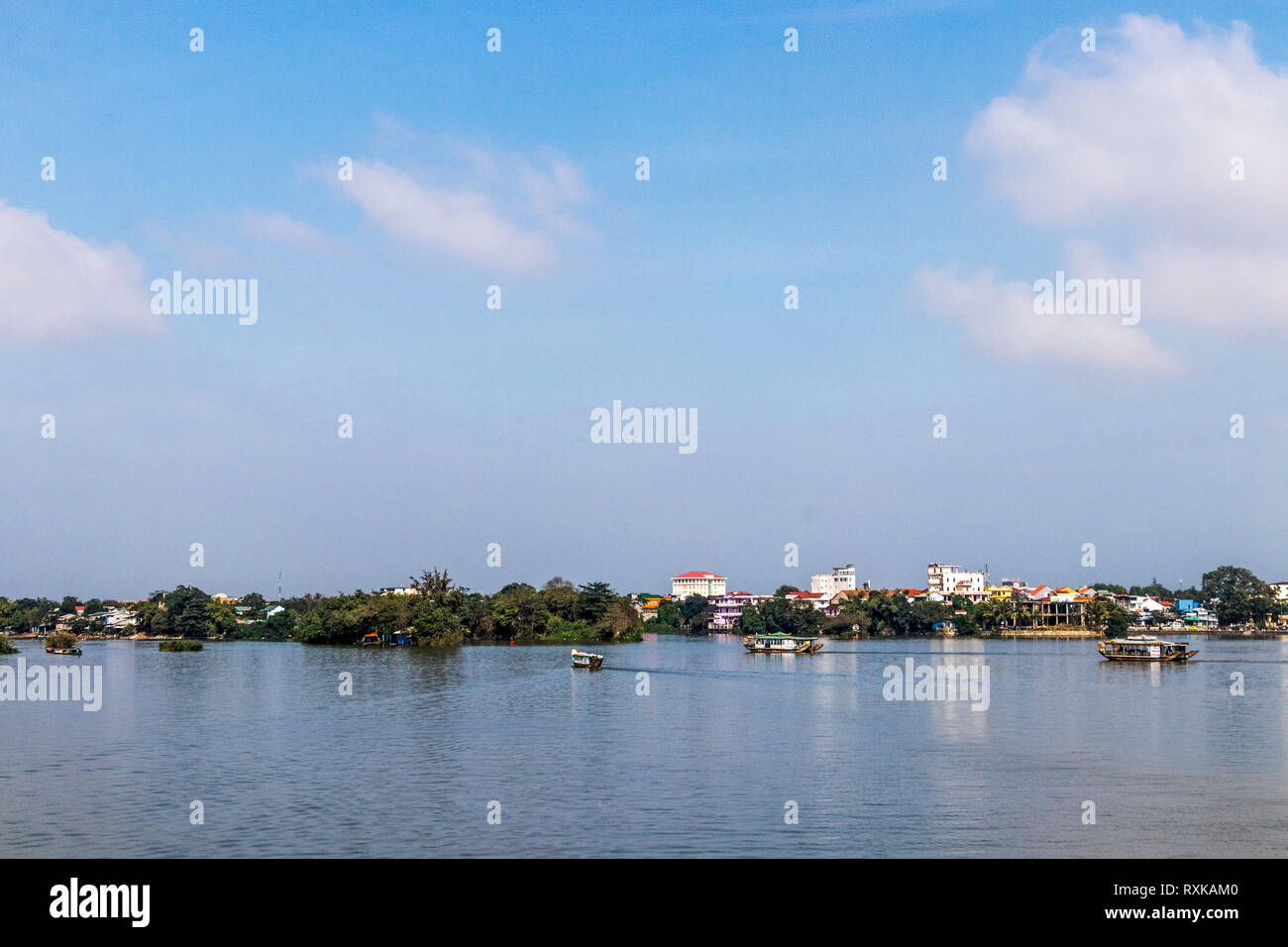 Perfume river and riverside Hue Vietnam Stock Photo - Alamy