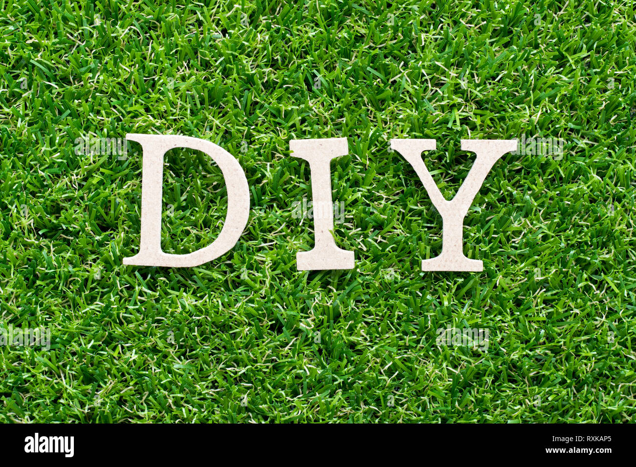 Wood alphabet in word DIY (abbreviation of do it yourself) on ...