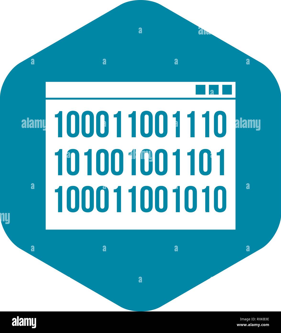 Binary code icon, simple style Stock Vector Image & Art - Alamy