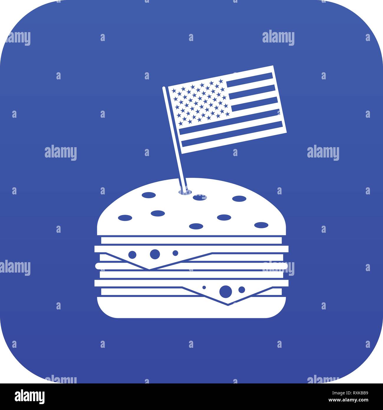 Hamburger icon digital blue Stock Vector Image & Art - Alamy