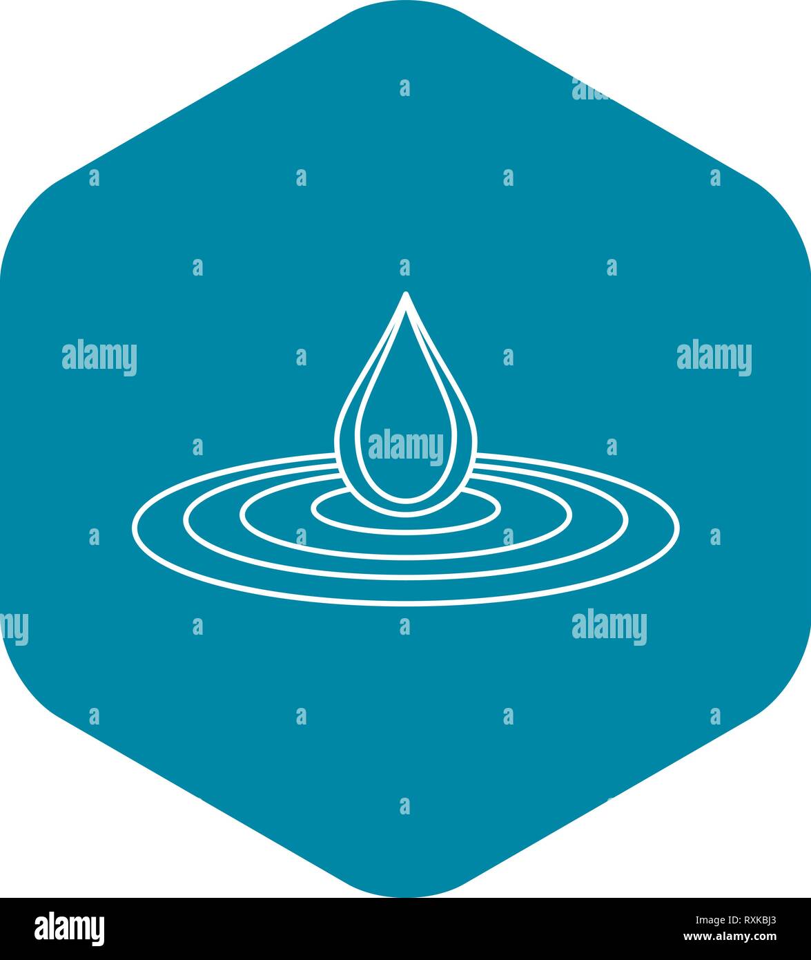 Water drop and spill icon, outline style Stock Vector Image & Art - Alamy