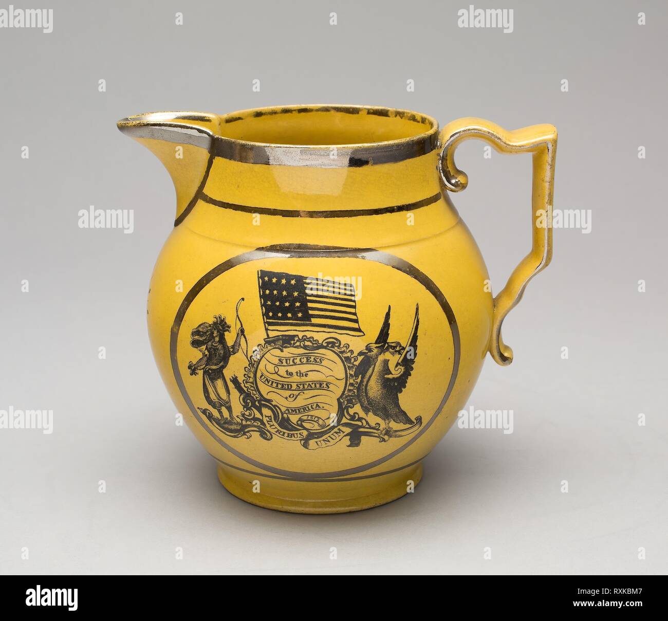 Pitcher. English for the American market; Staffordshire, England. Date ...