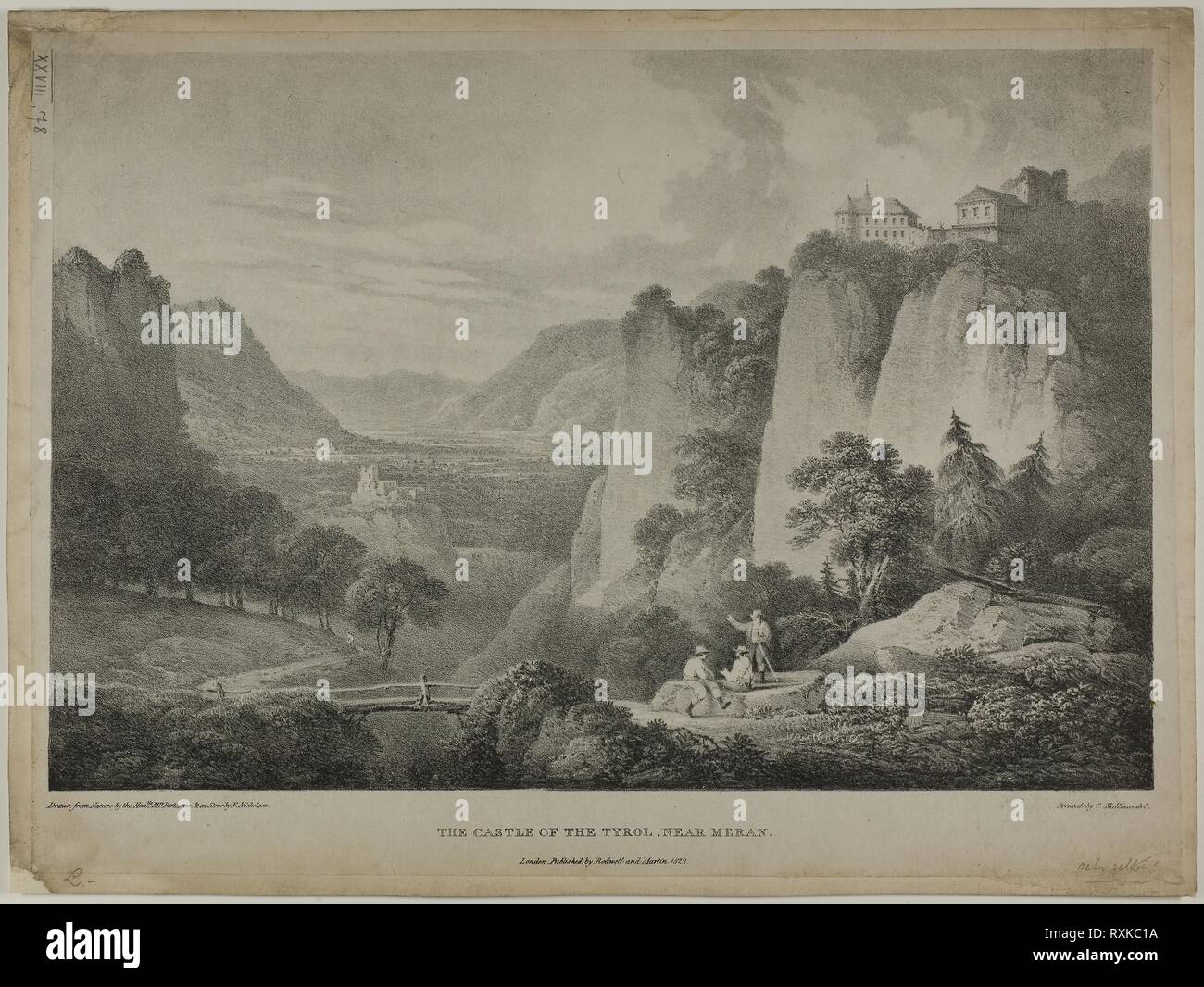 The Castle of the Tyrol, Near Meran. Francis Nicholson (English, 1753 ...