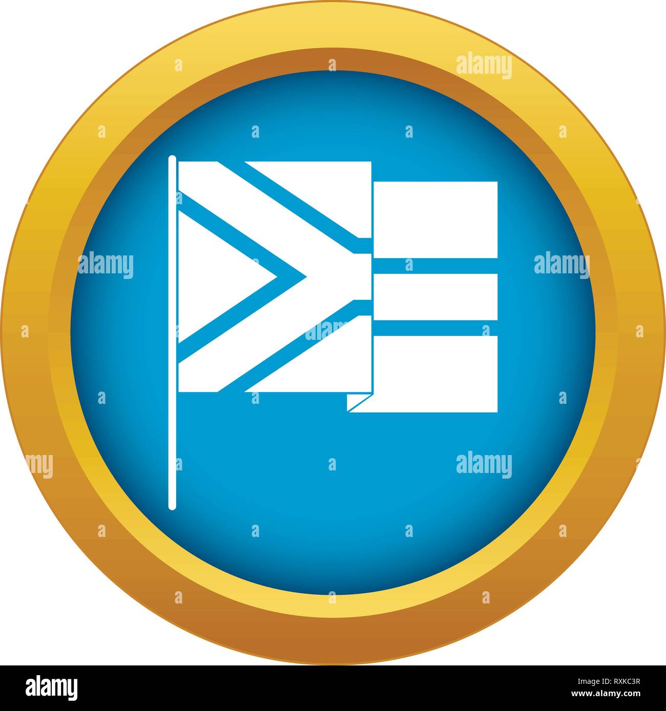 African flag icon blue vector isolated Stock Vector Image & Art - Alamy