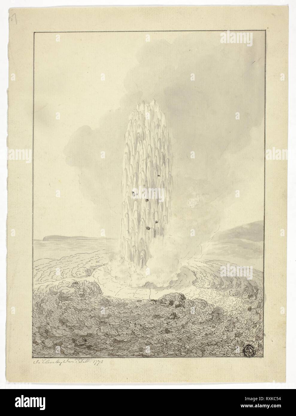Geyser, Iceland. John Clevely, II; English, 1747-1786. Date: 1772 ...