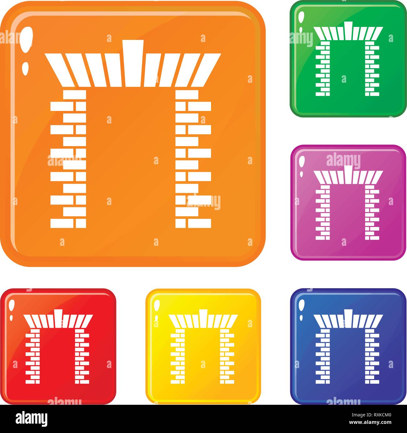 Block gate icons set vector color Stock Vector Image & Art - Alamy