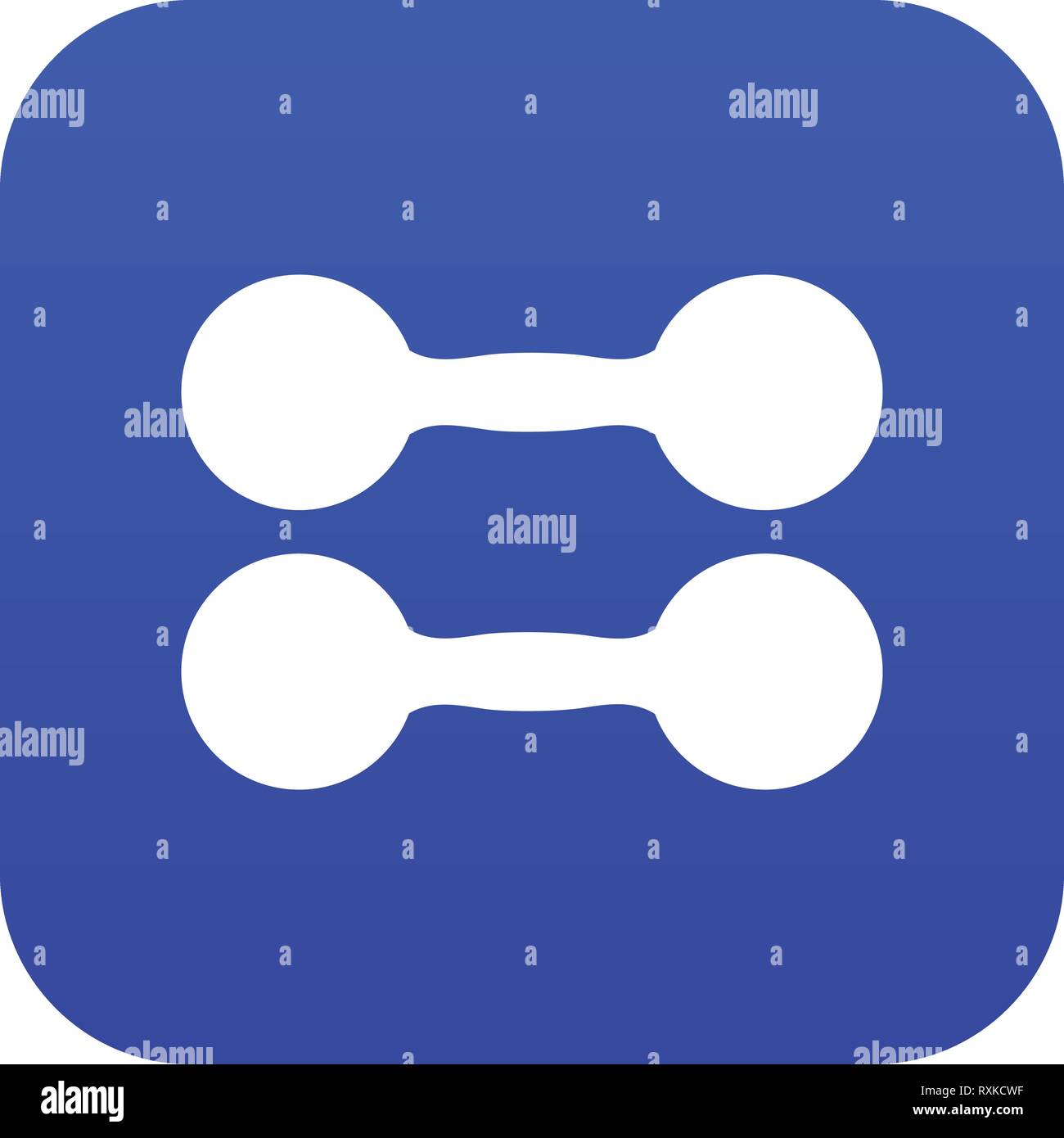 Pair of dumbbells icon digital blue Stock Vector Image & Art - Alamy