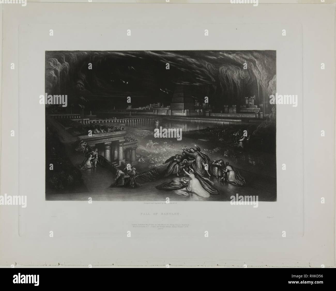 The Fall of Babylon, from Illustrations of the Bible. John Martin ...