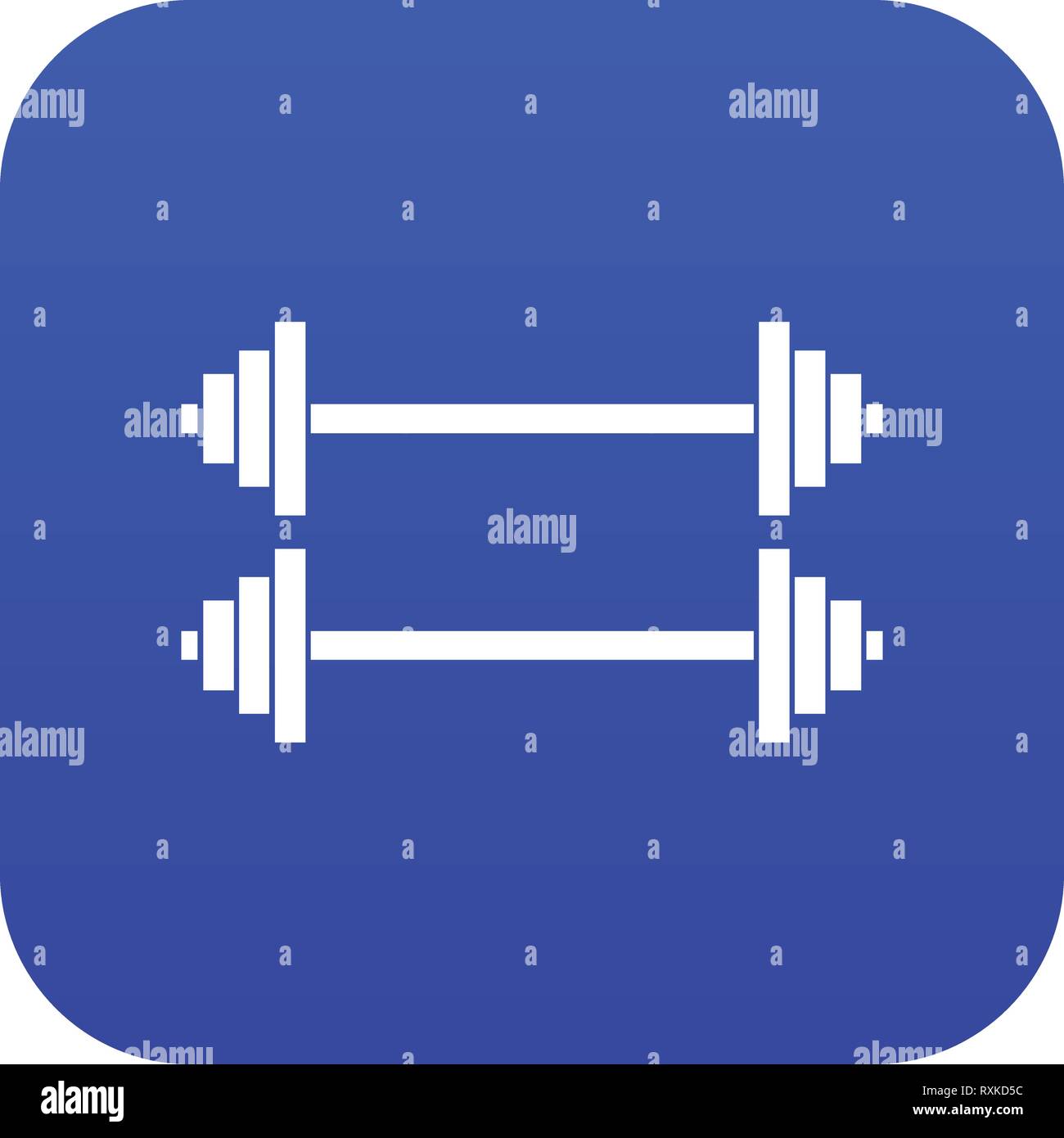 Two barbells icon digital blue Stock Vector Image & Art - Alamy