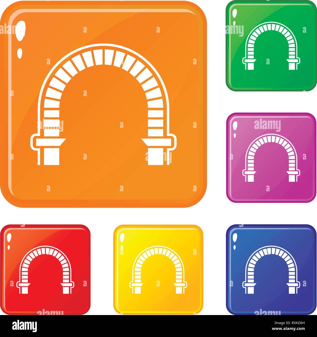 Arch column icons set vector color Stock Vector Image & Art - Alamy