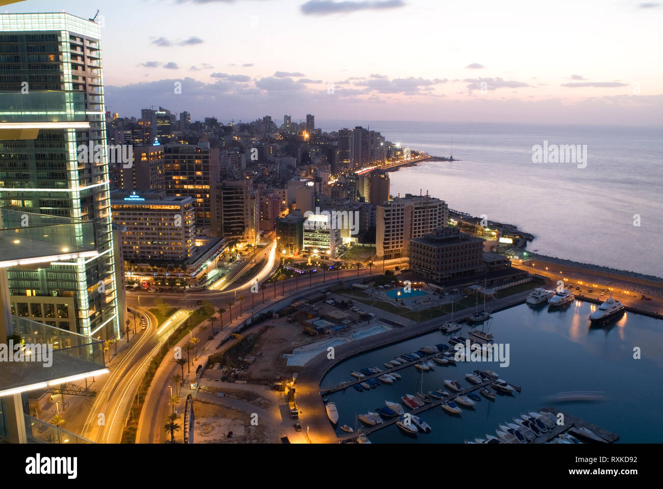 The view over the Marine and Corniche from the rooftop of the Four ...