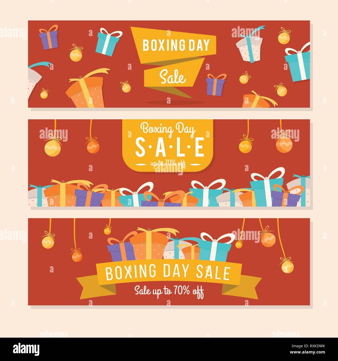 Happy Boxing day sale design with gift boxes , shopping holiday big ...