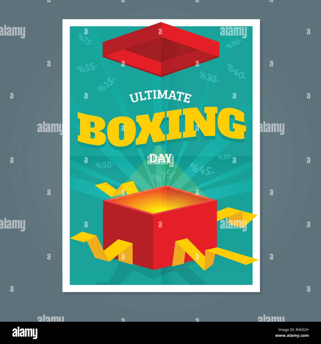 Happy Boxing day sale design with gift boxes , shopping holiday big ...