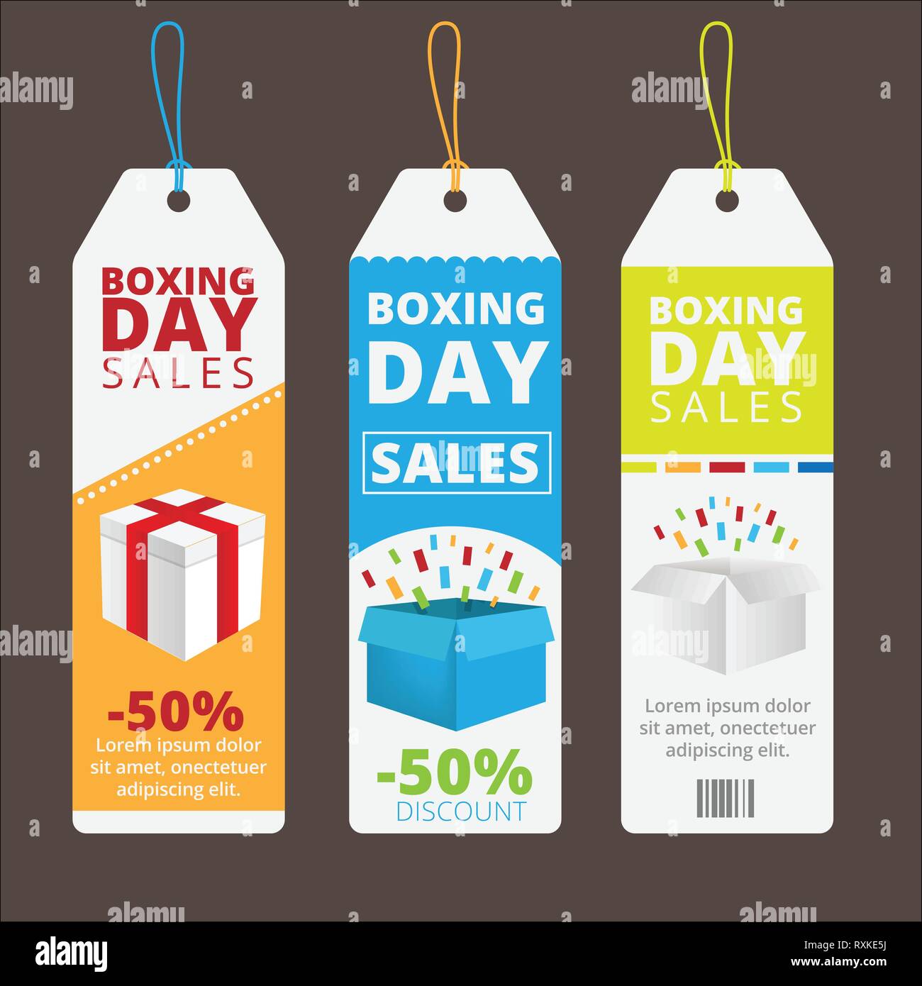 Happy Boxing day sale design with gift boxes , shopping holiday big ...