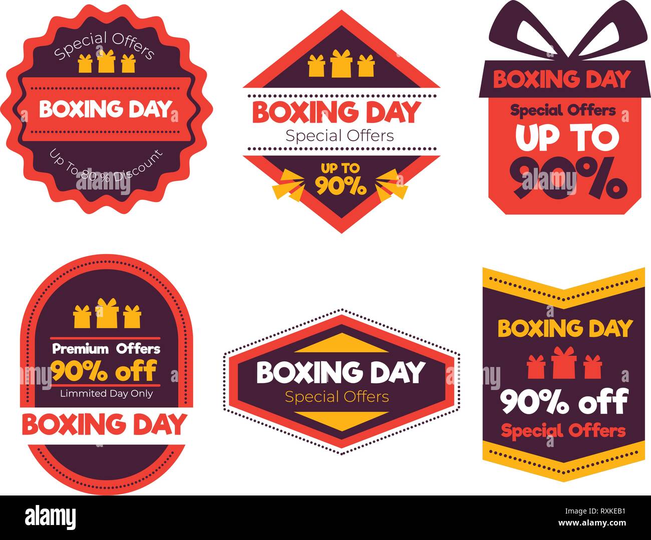 Happy Boxing day sale design with gift boxes , shopping holiday big ...