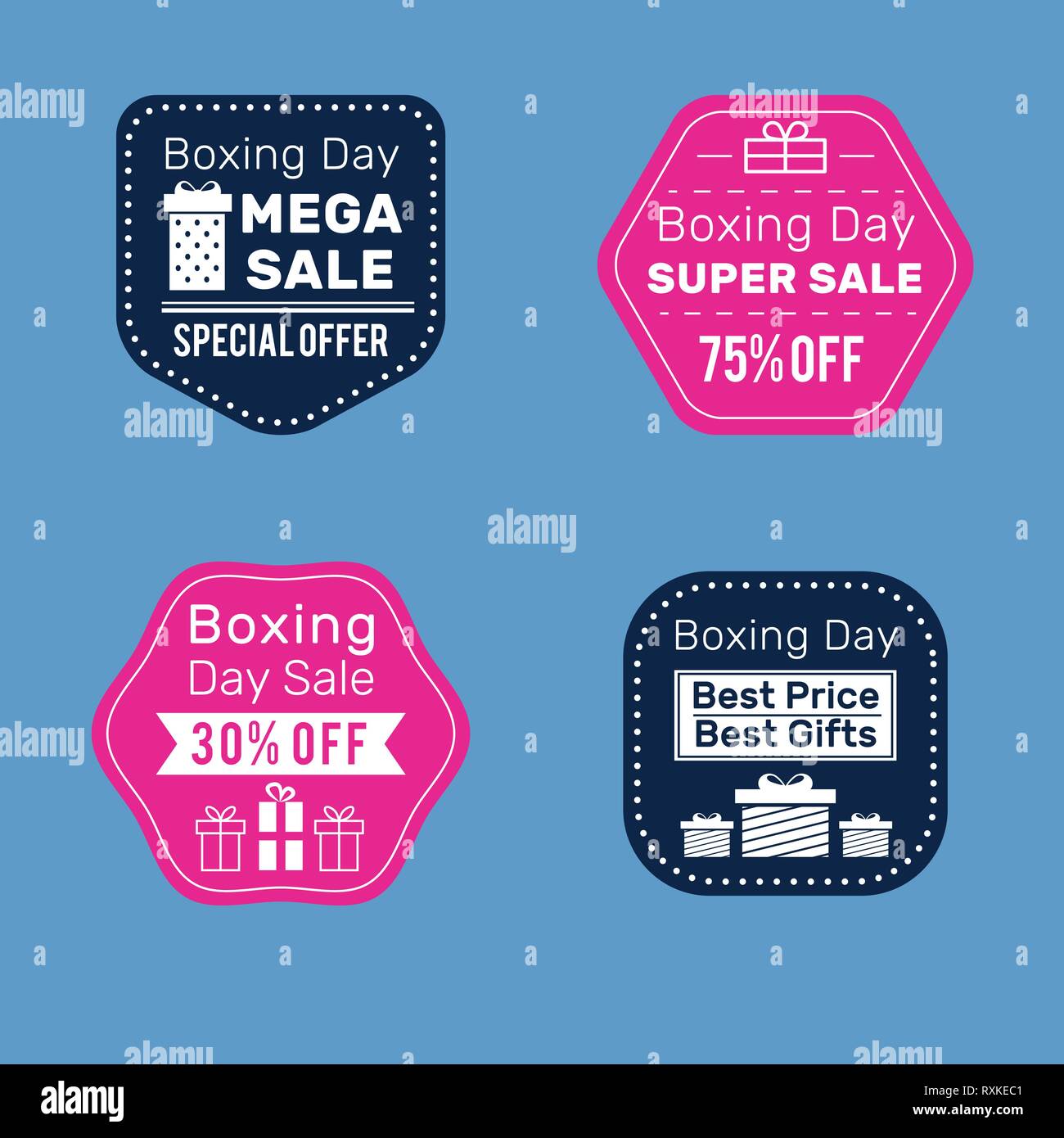 Happy Boxing day sale design with gift boxes , shopping holiday big ...