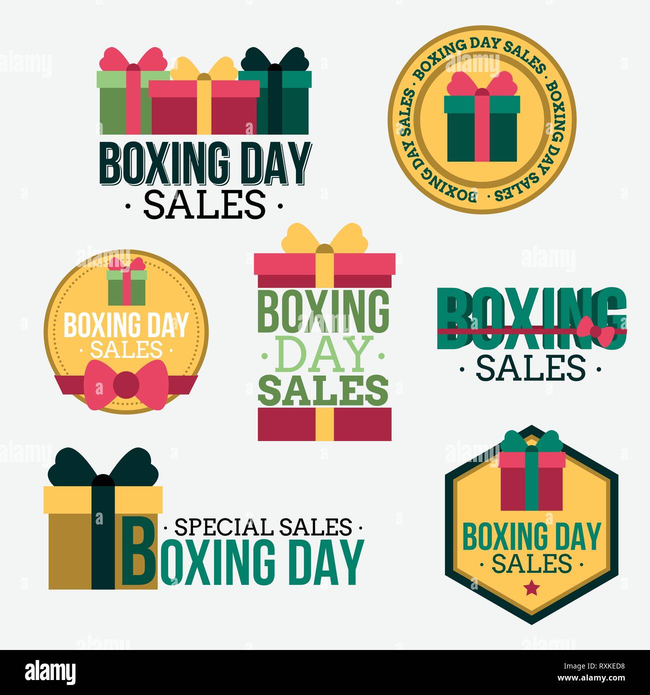 Happy Boxing day sale design with gift boxes , shopping holiday big ...