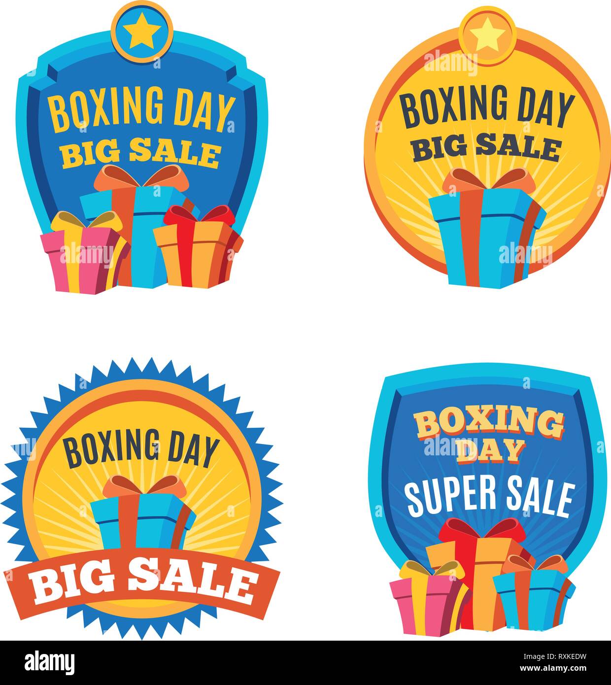 Happy Boxing day sale design with gift boxes , shopping holiday big ...