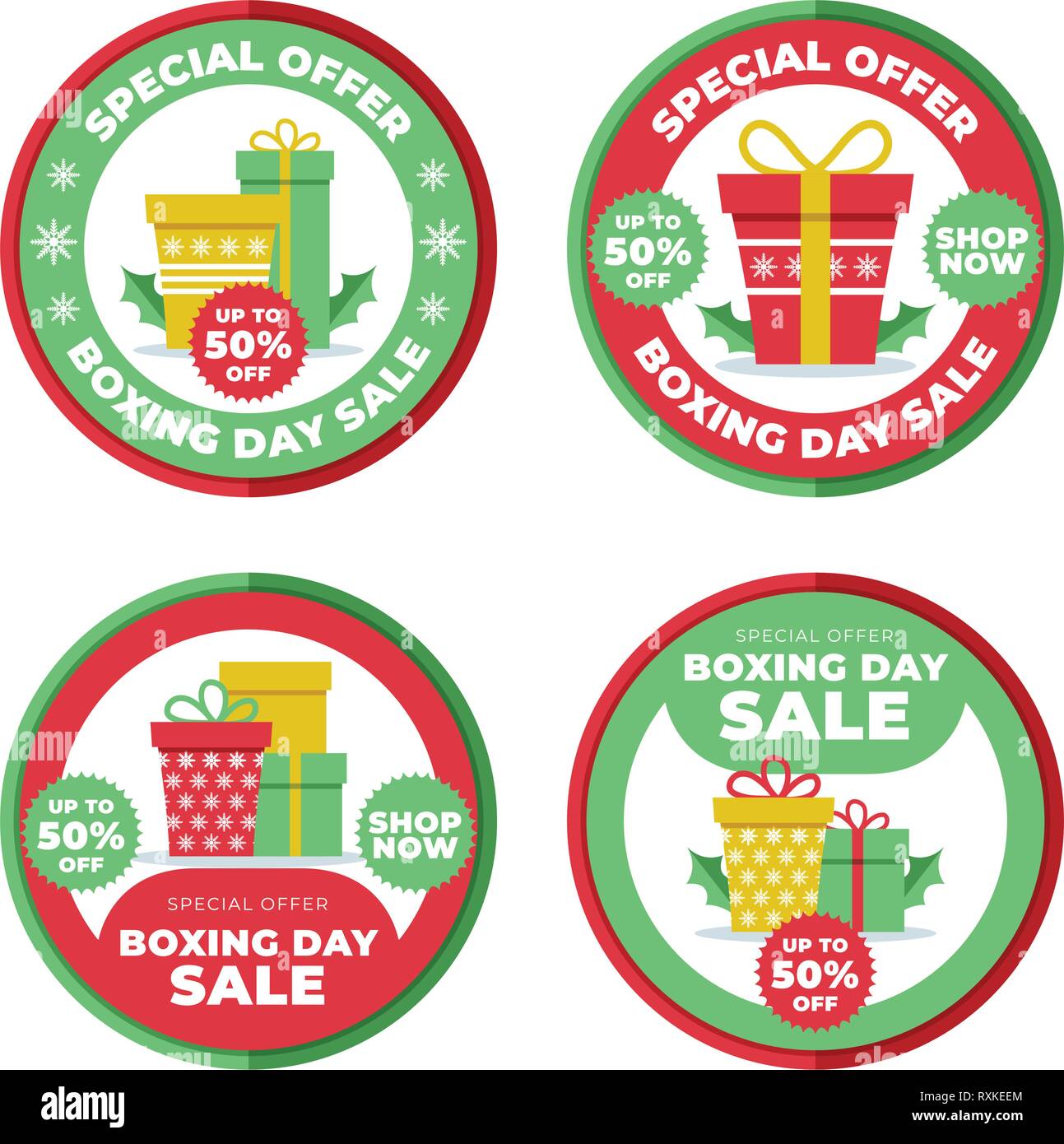 Happy Boxing day sale design with gift boxes , shopping holiday big ...