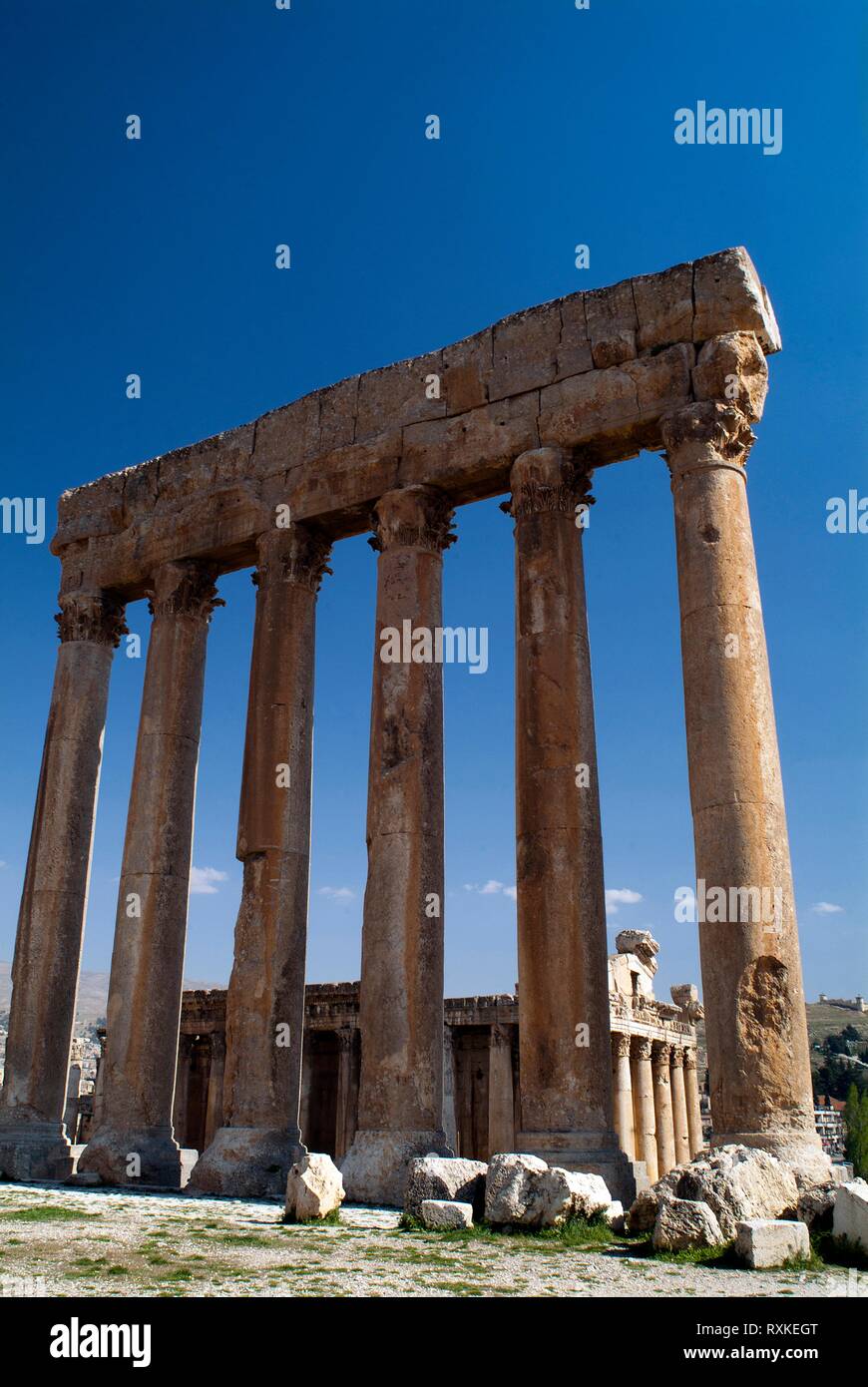 The ruins of Baalbek in the Bekaa Valley in Lebanon. Known as ...