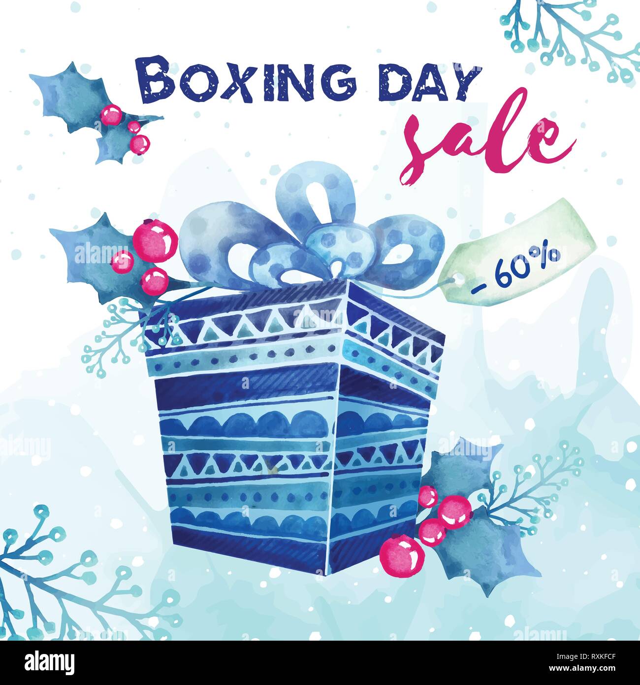 Happy Boxing day sale design with gift boxes , shopping holiday big ...