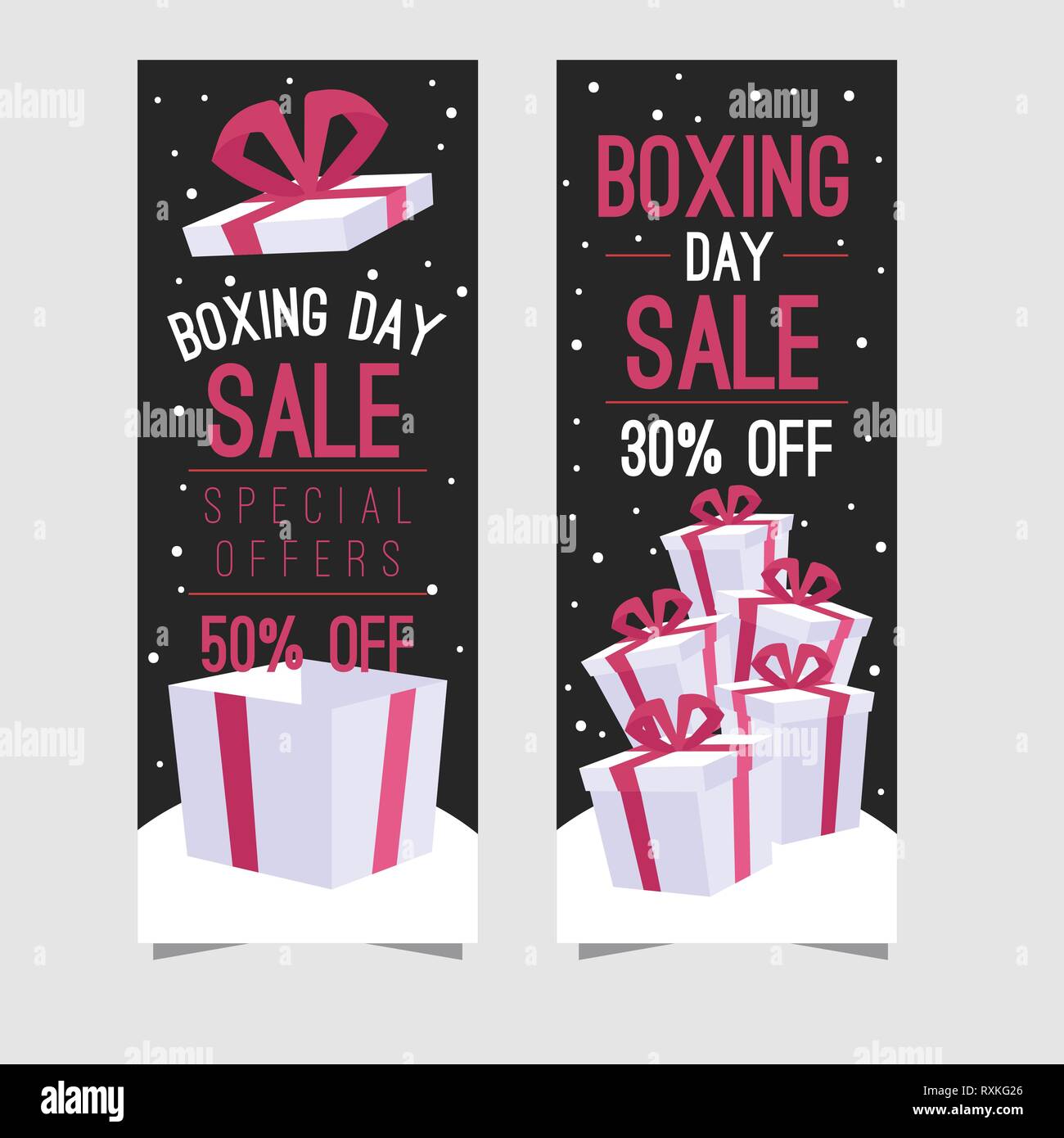 Happy Boxing day sale design with gift boxes , shopping holiday big ...