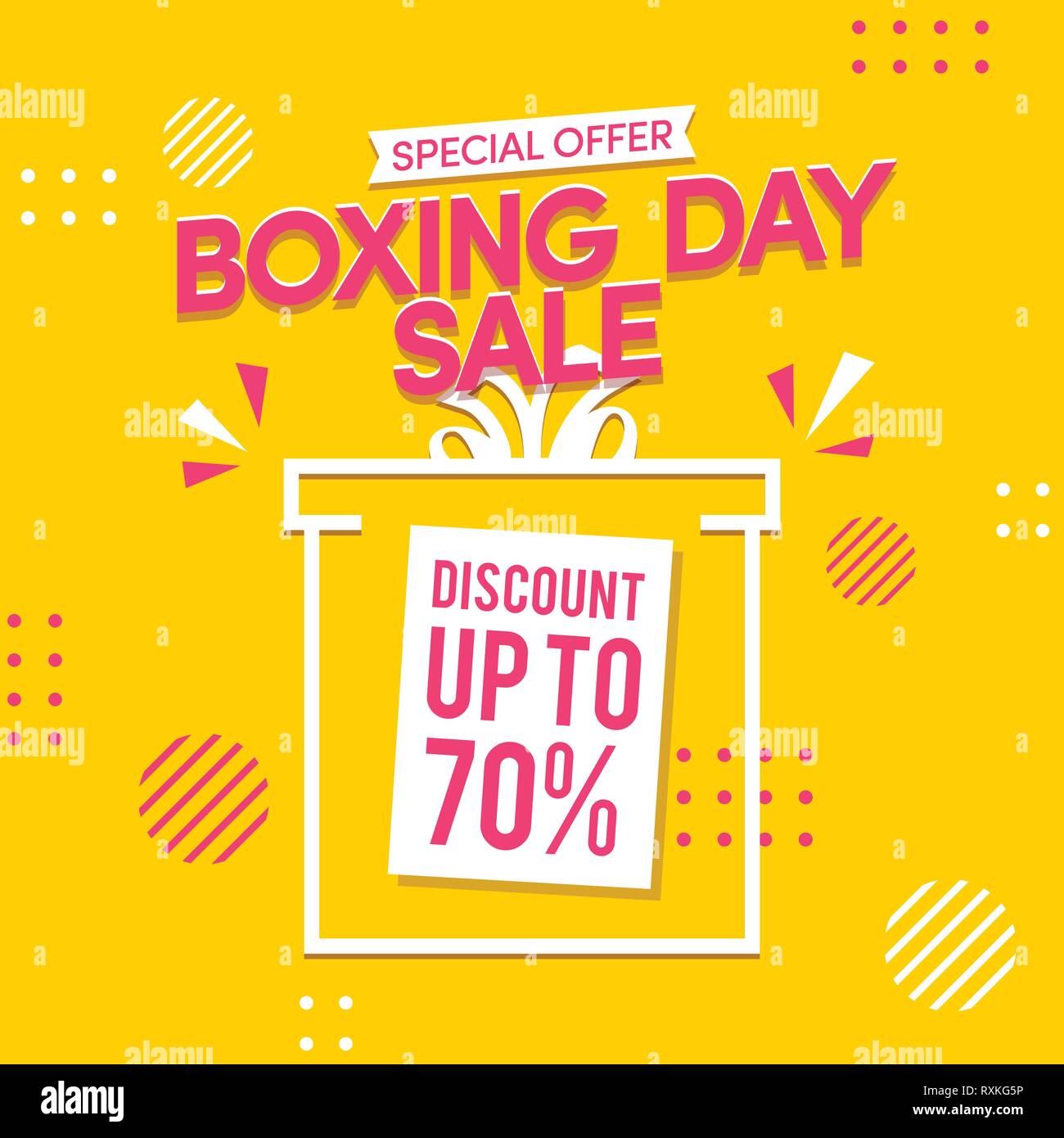 Happy Boxing day sale design with gift boxes , shopping holiday big ...