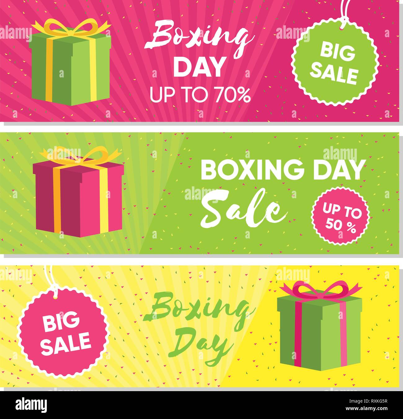Happy Boxing day sale design with gift boxes , shopping holiday big ...