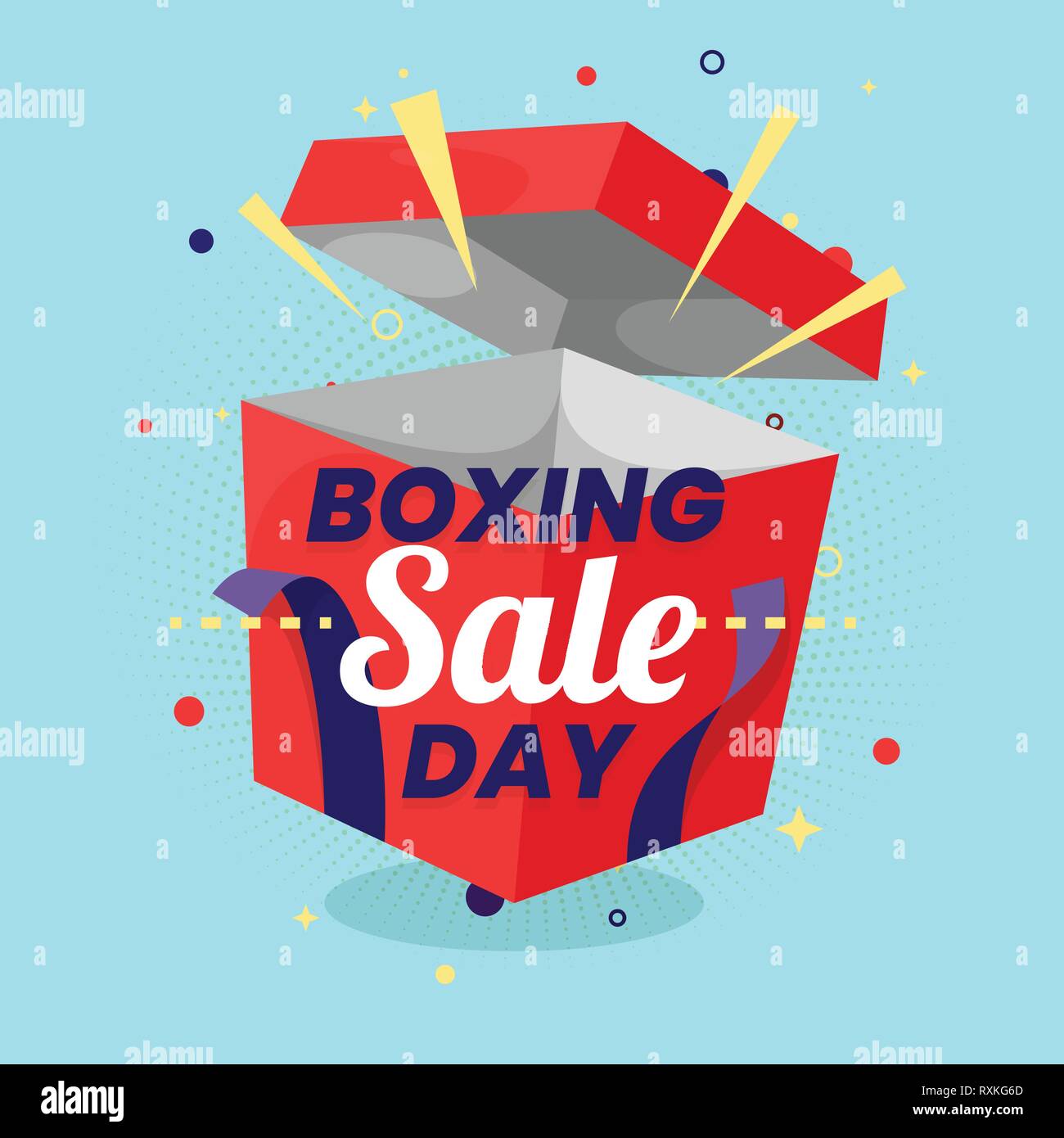 Happy Boxing day sale design with gift boxes , shopping holiday big ...