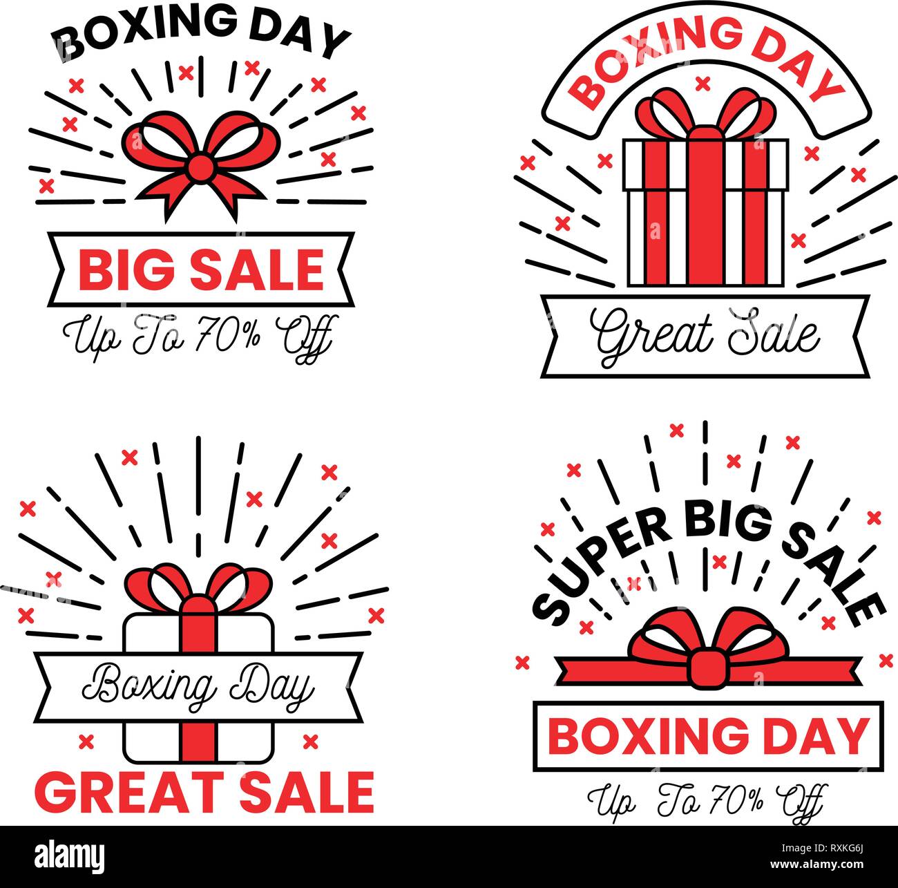 Happy Boxing day sale design with gift boxes , shopping holiday big ...