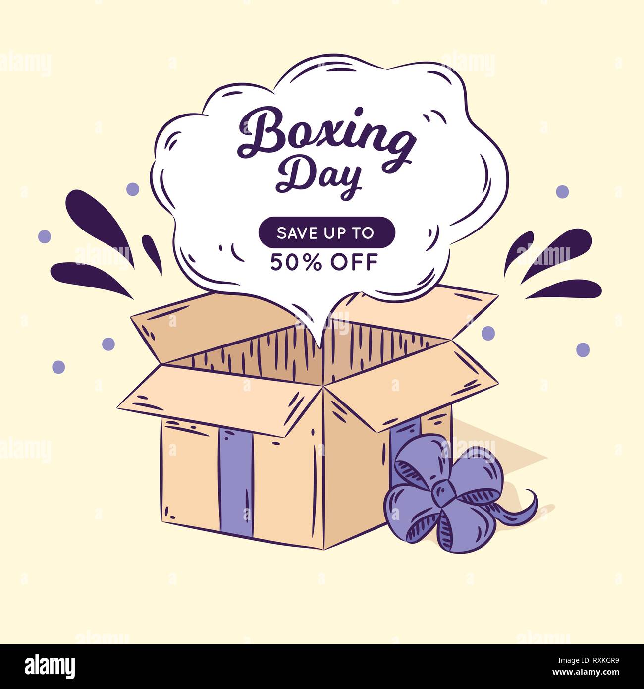 Happy Boxing day sale design with gift boxes , shopping holiday big ...