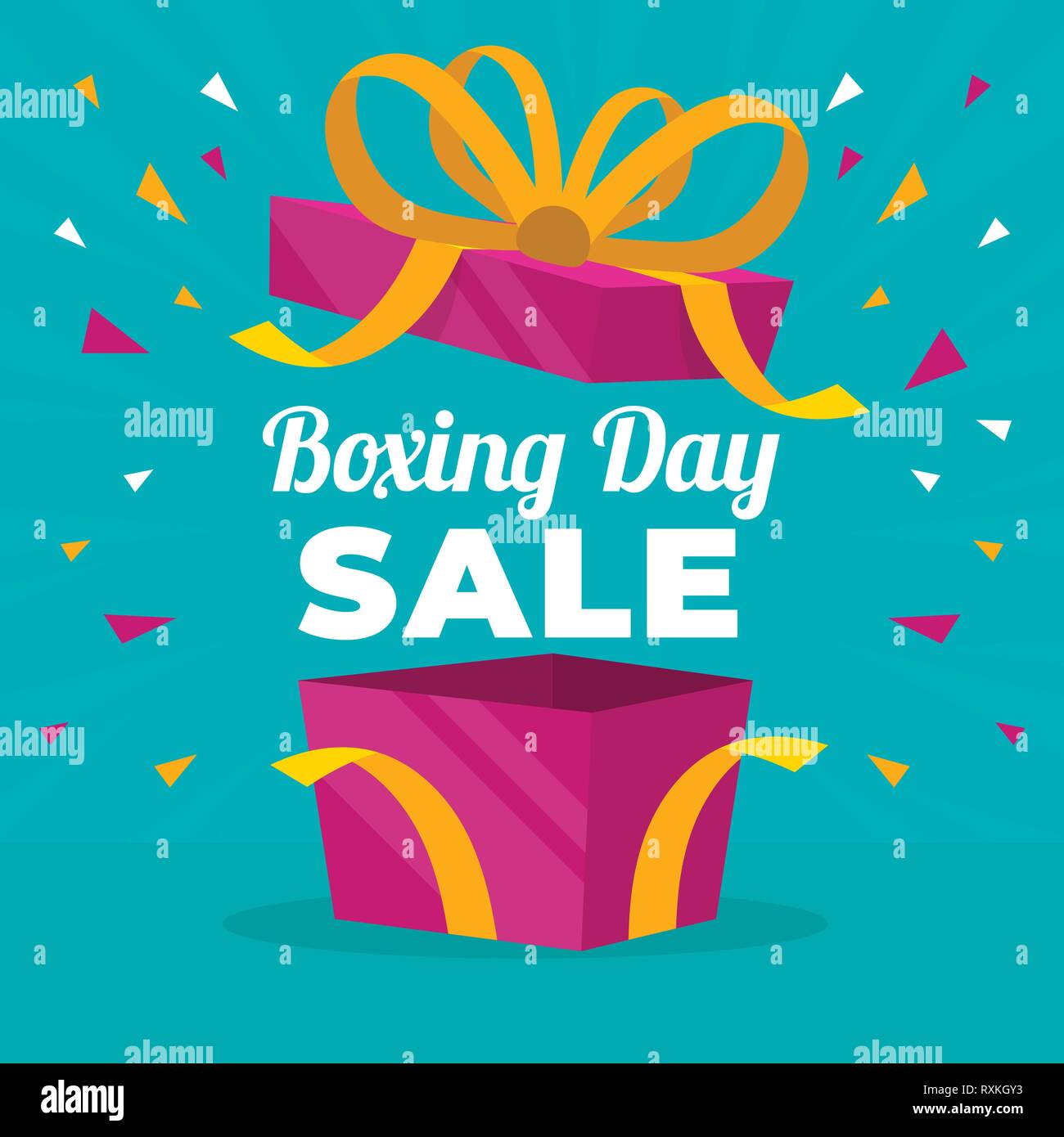 Happy Boxing day sale design with gift boxes , shopping holiday big ...