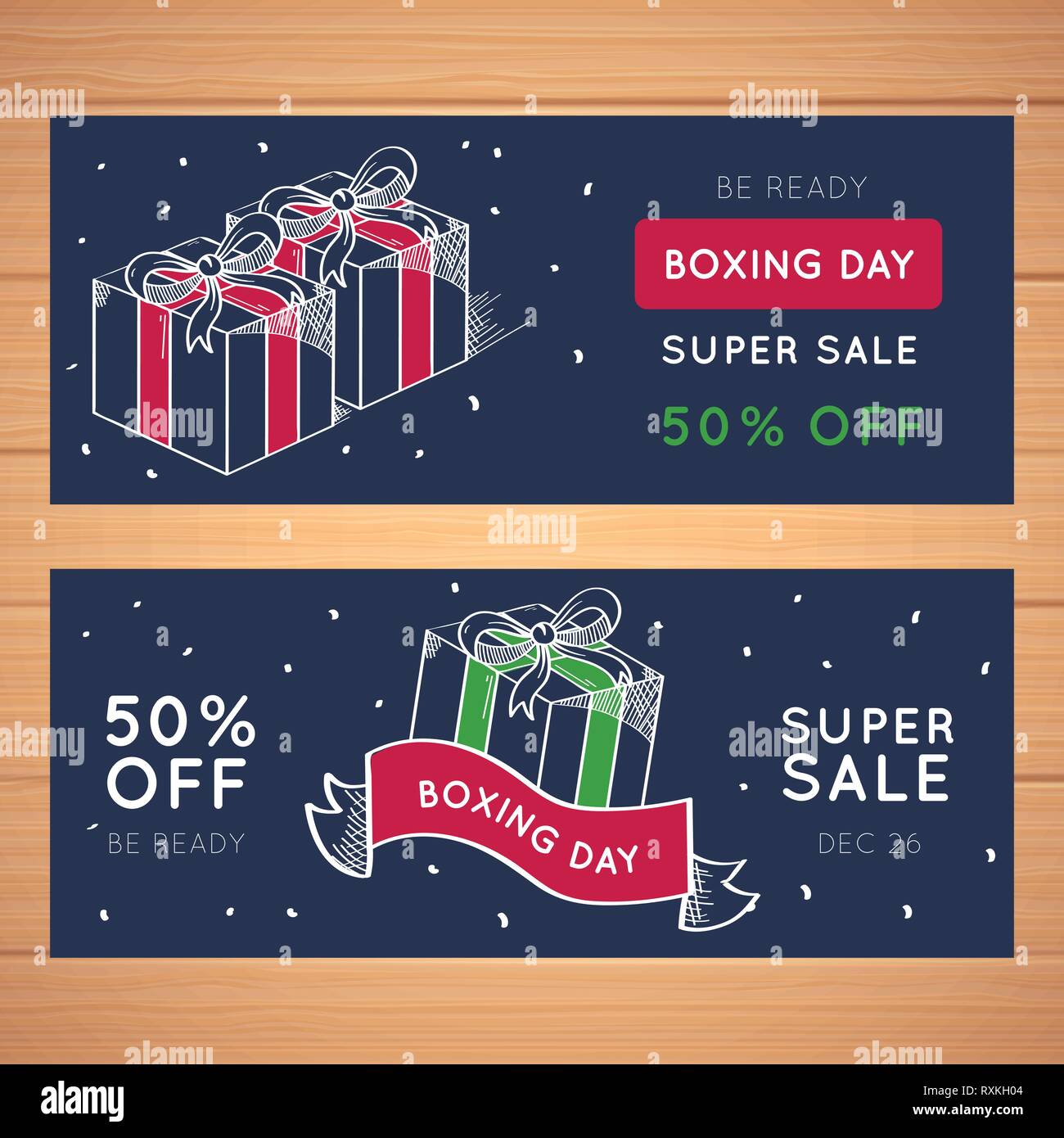 Happy Boxing day sale design with gift boxes , shopping holiday big ...