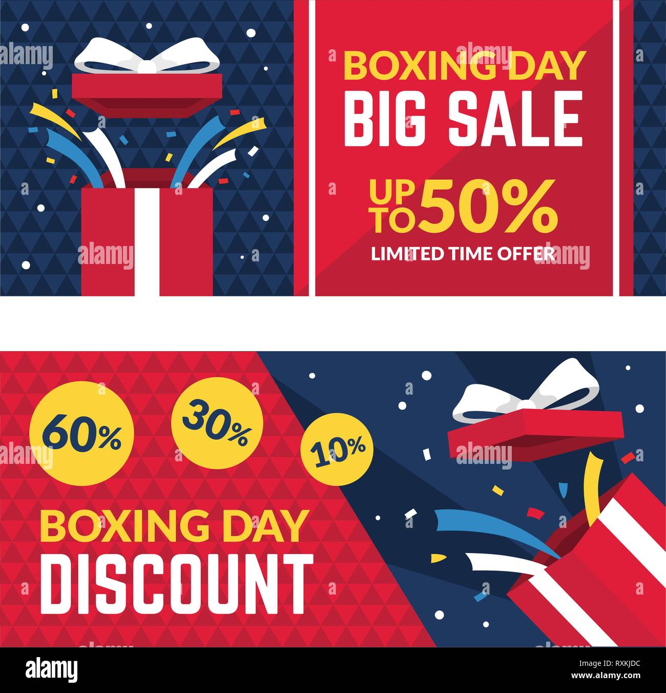 Happy Boxing day sale design with gift boxes , shopping holiday big ...