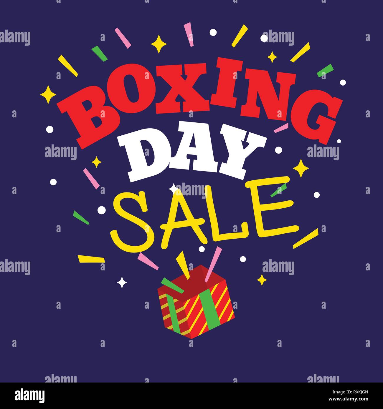 Happy Boxing day sale design with gift boxes , shopping holiday big ...