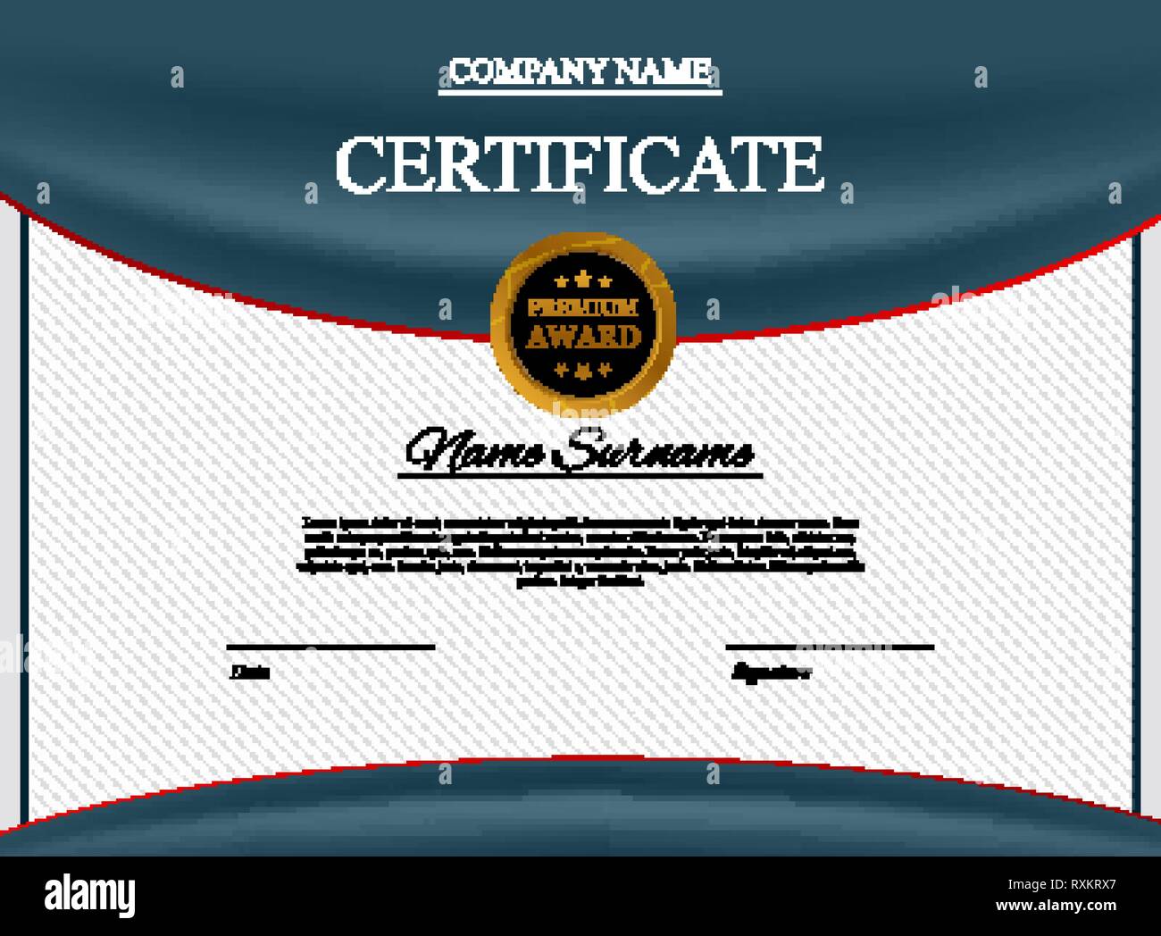 Diploma template background vector illustration eps10 certificate and ...