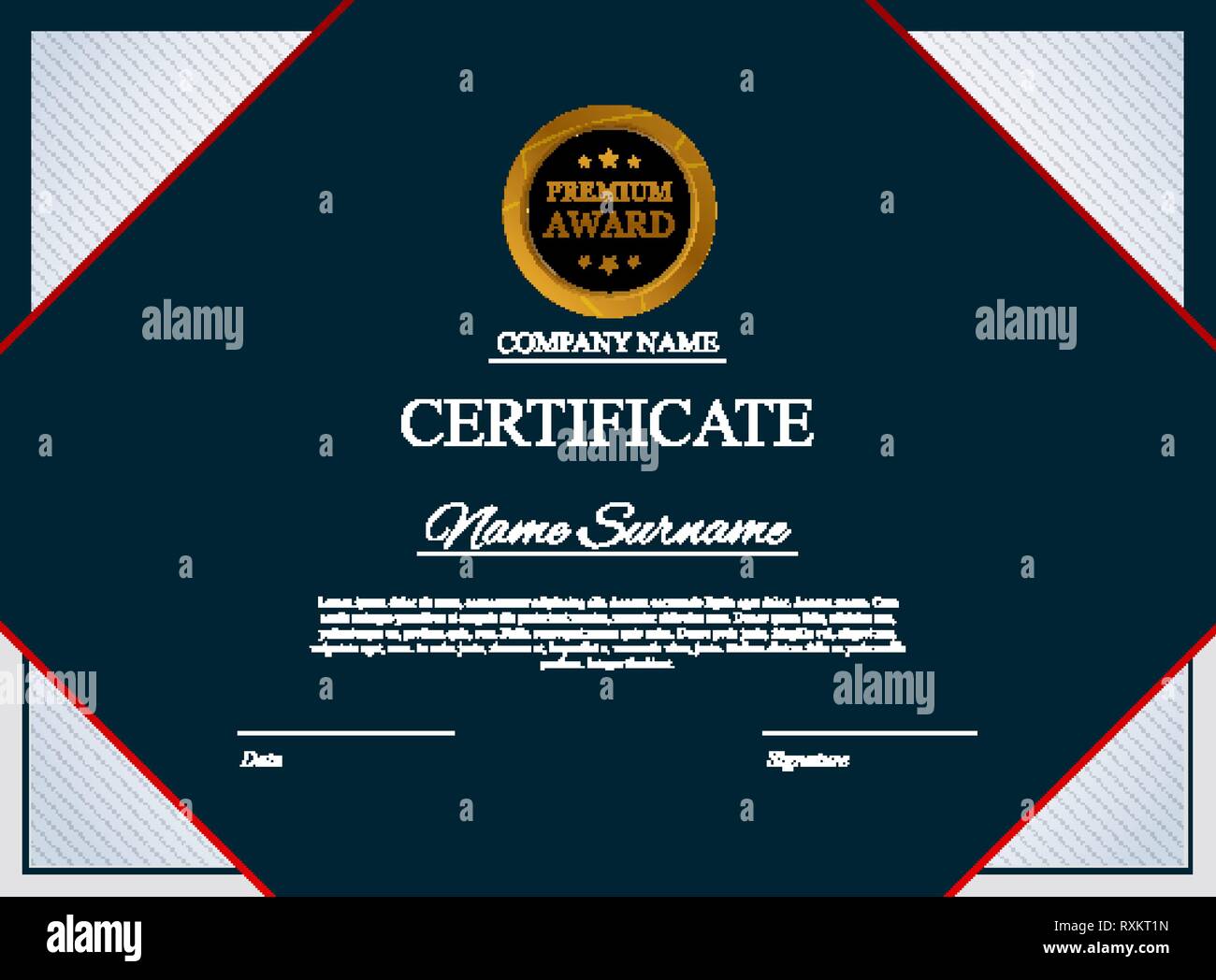 Diploma template background vector illustration eps10 certificate and ...