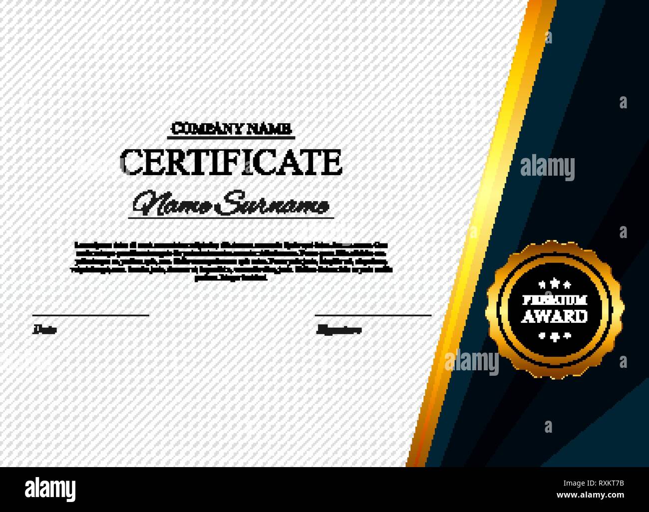 Diploma template background vector illustration eps10 certificate and ...