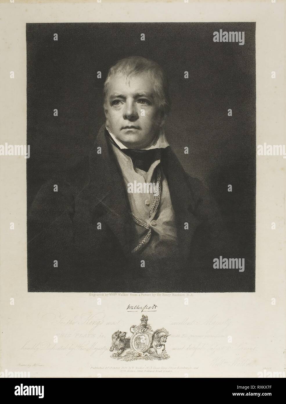 Sir Walter Scott Bart. William Walker (English, 1791-1867); after Sir ...