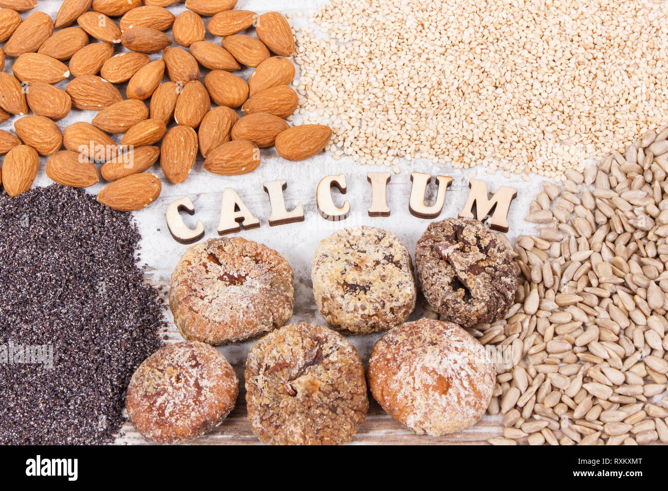 Ingredients or products containing calcium and dietary fiber, natural ...