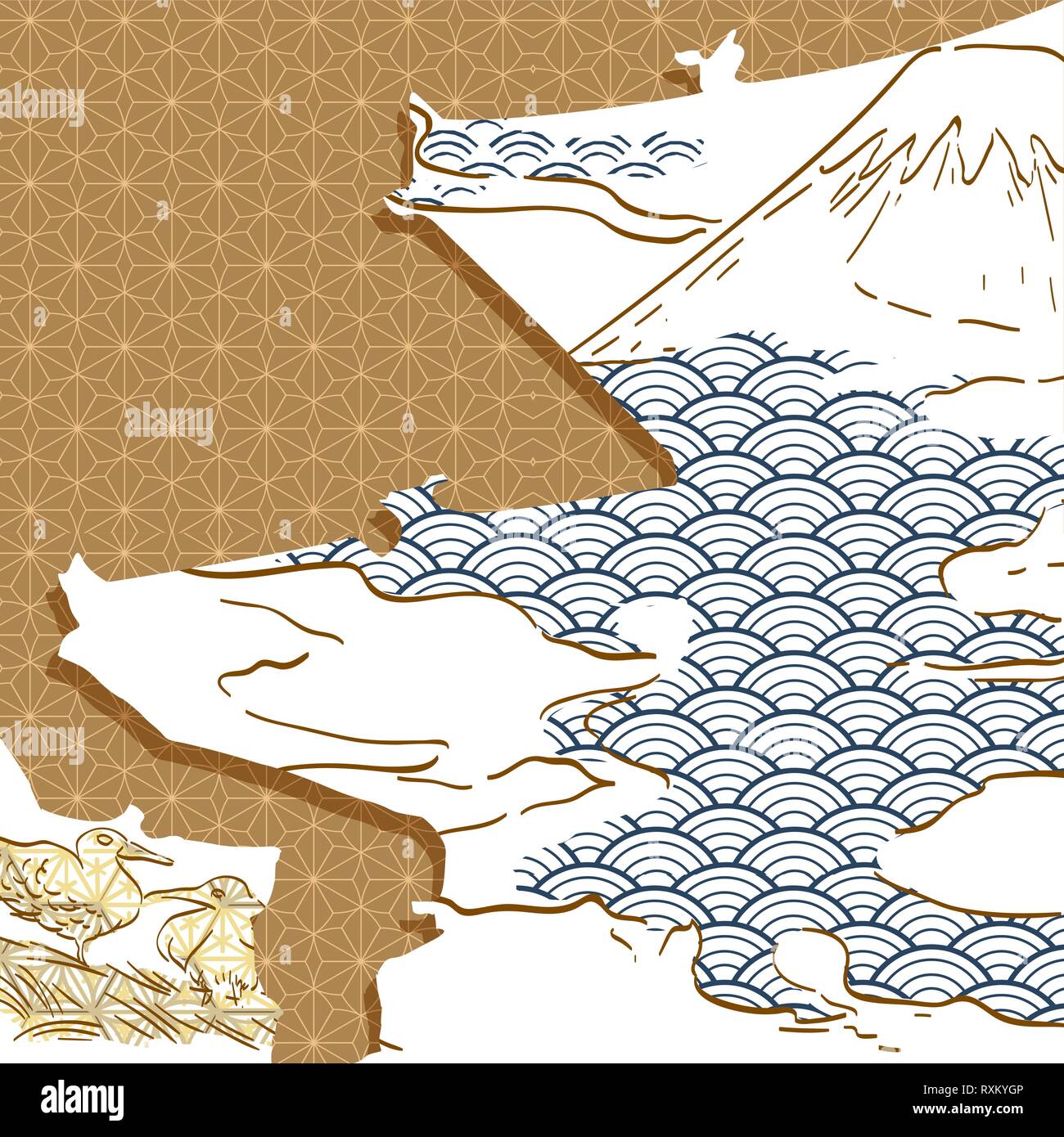 Japanese castle illustration hi-res stock photography and images - Alamy