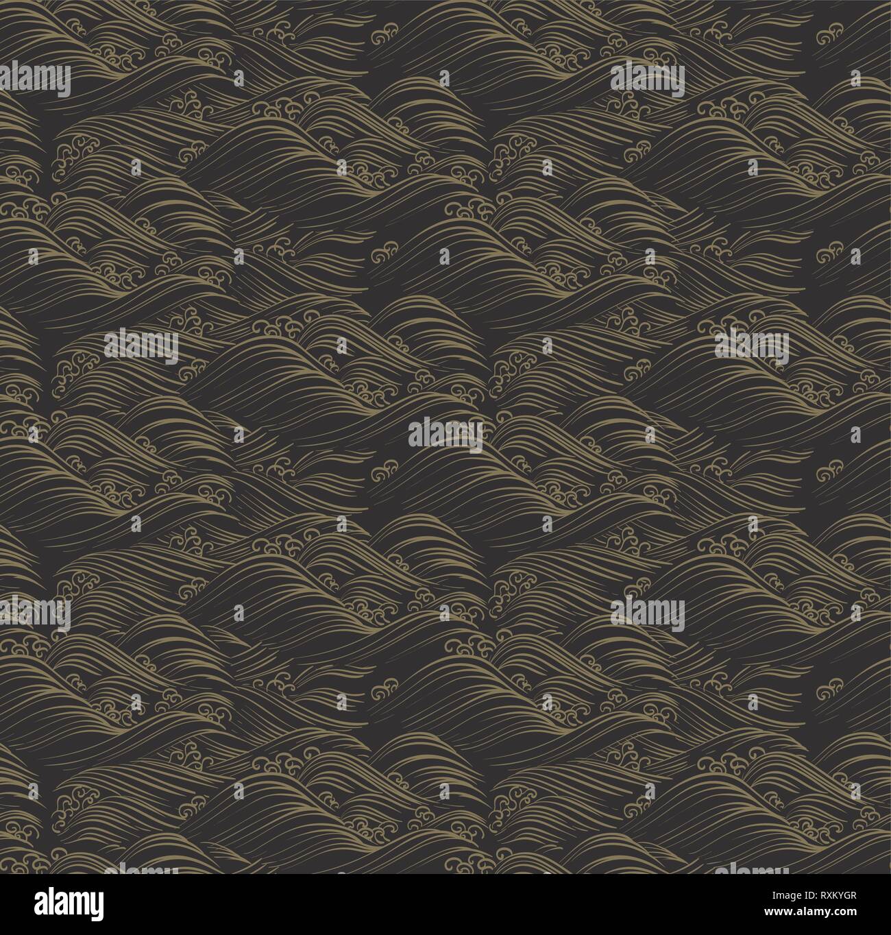 Chinese Pattern Wave Drawing Stock Vector Images - Alamy