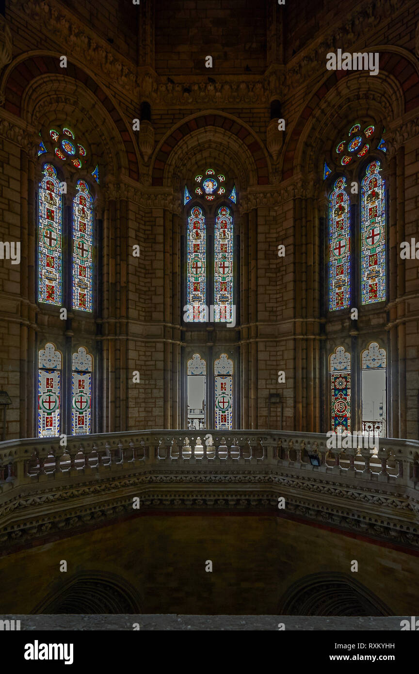 2-06-2008-stain glass Inside Victoria Terminus VT now Chhatrapati ...