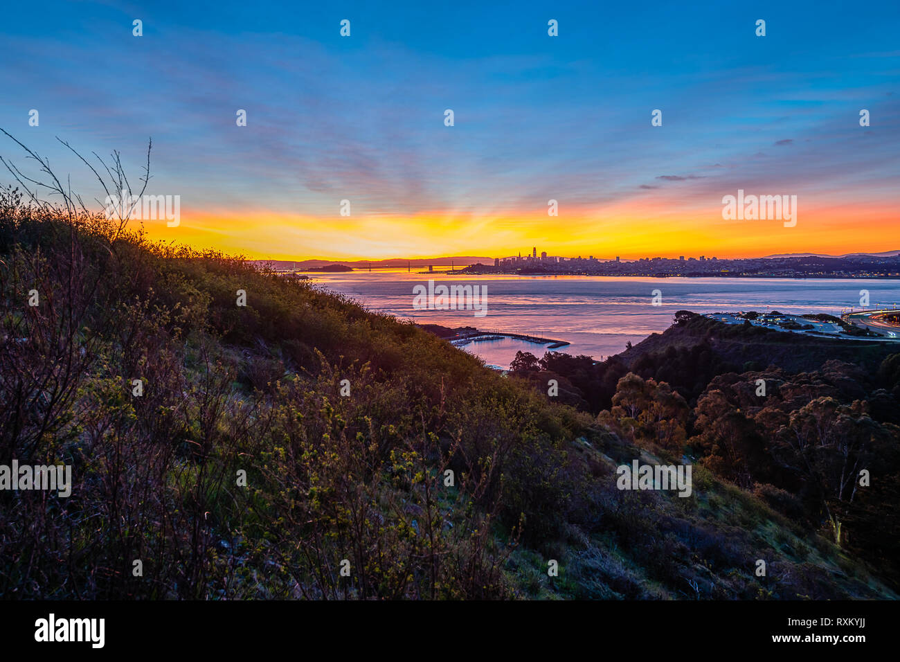 Elevated view of the Golden Gate Bridge Stock Photo - Alamy