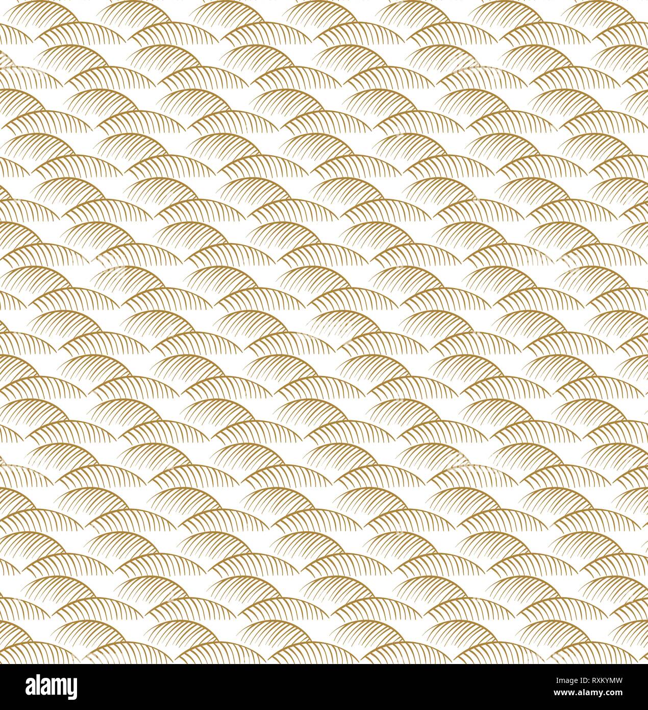 Japanese wave template vector. Gold Japanese pattern background. Ocean ...