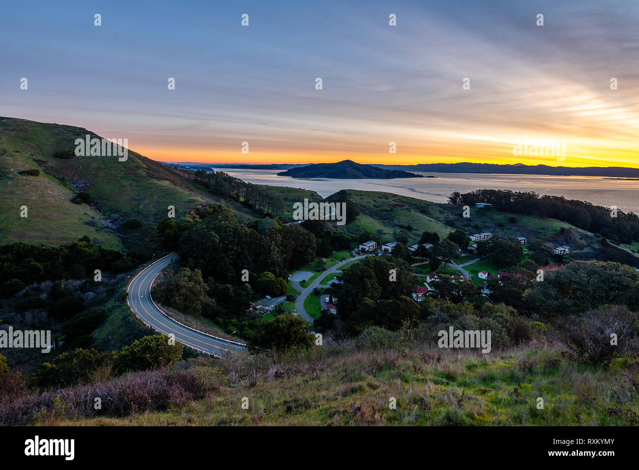 Elevated view of the Golden Gate Bridge Stock Photo - Alamy
