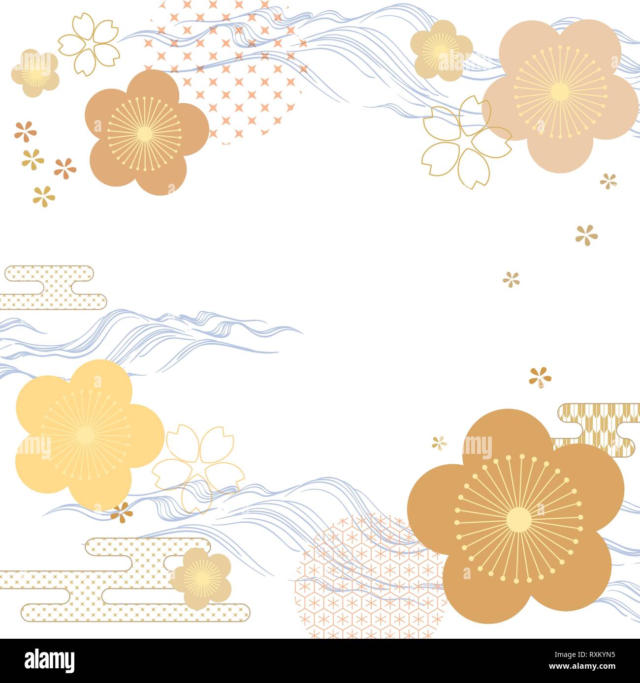 Japanese Flower Template